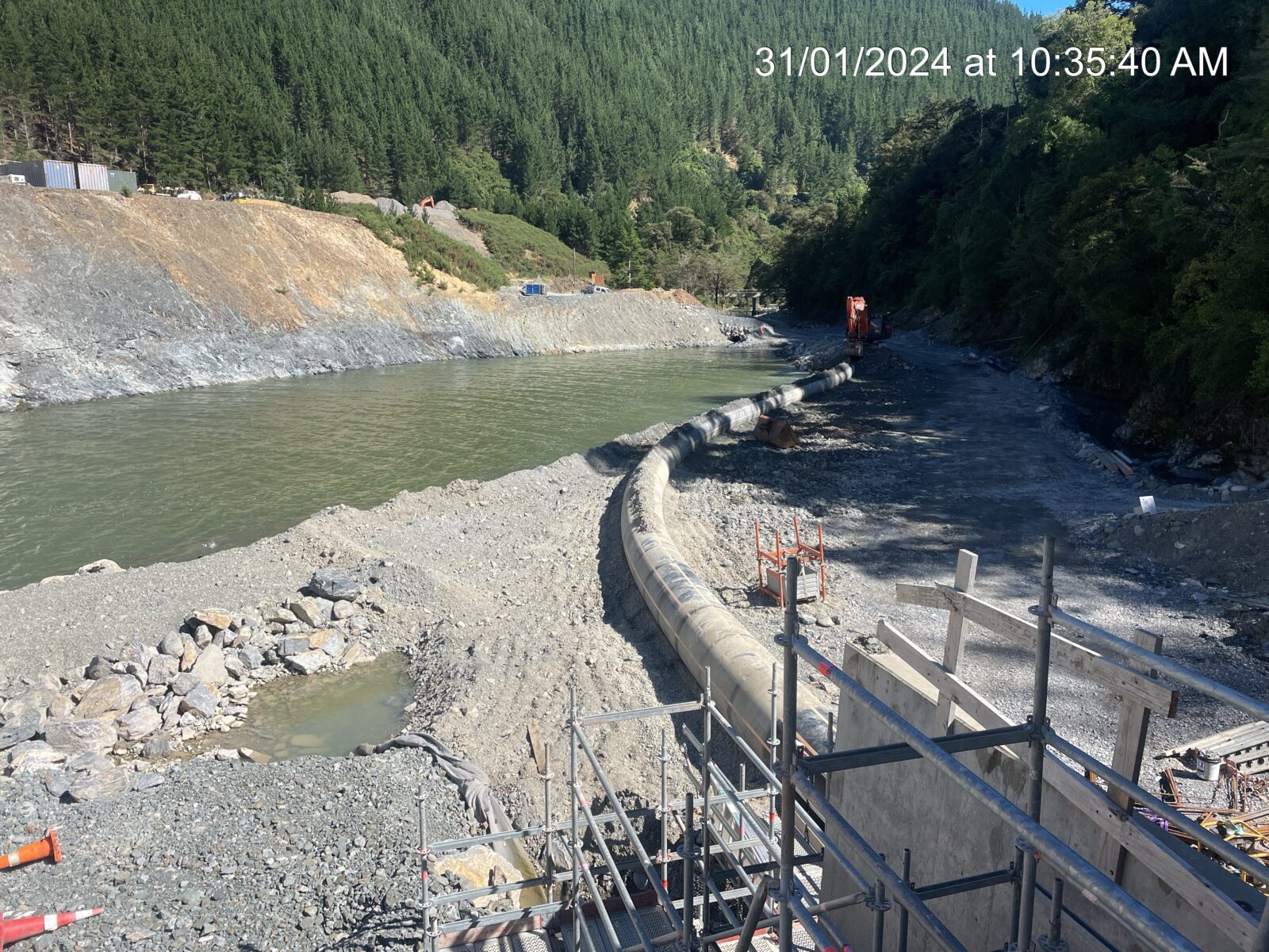 Temporary external HDPE pipe removal – Waimea Water